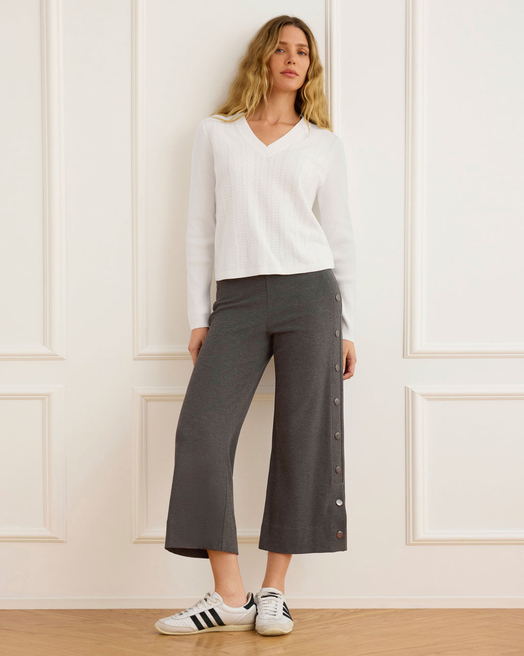 High Rise Wide Leg Pants | Snap Crop – Cabi Clothing