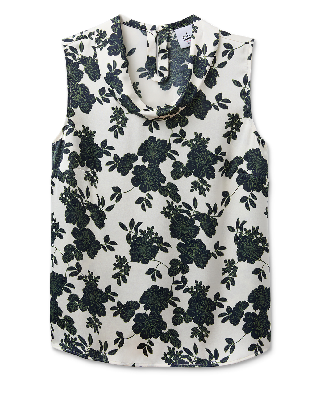 Women’s Sleeveless White and Black Floral Top | BIjou Top | Cabi – Cabi ...