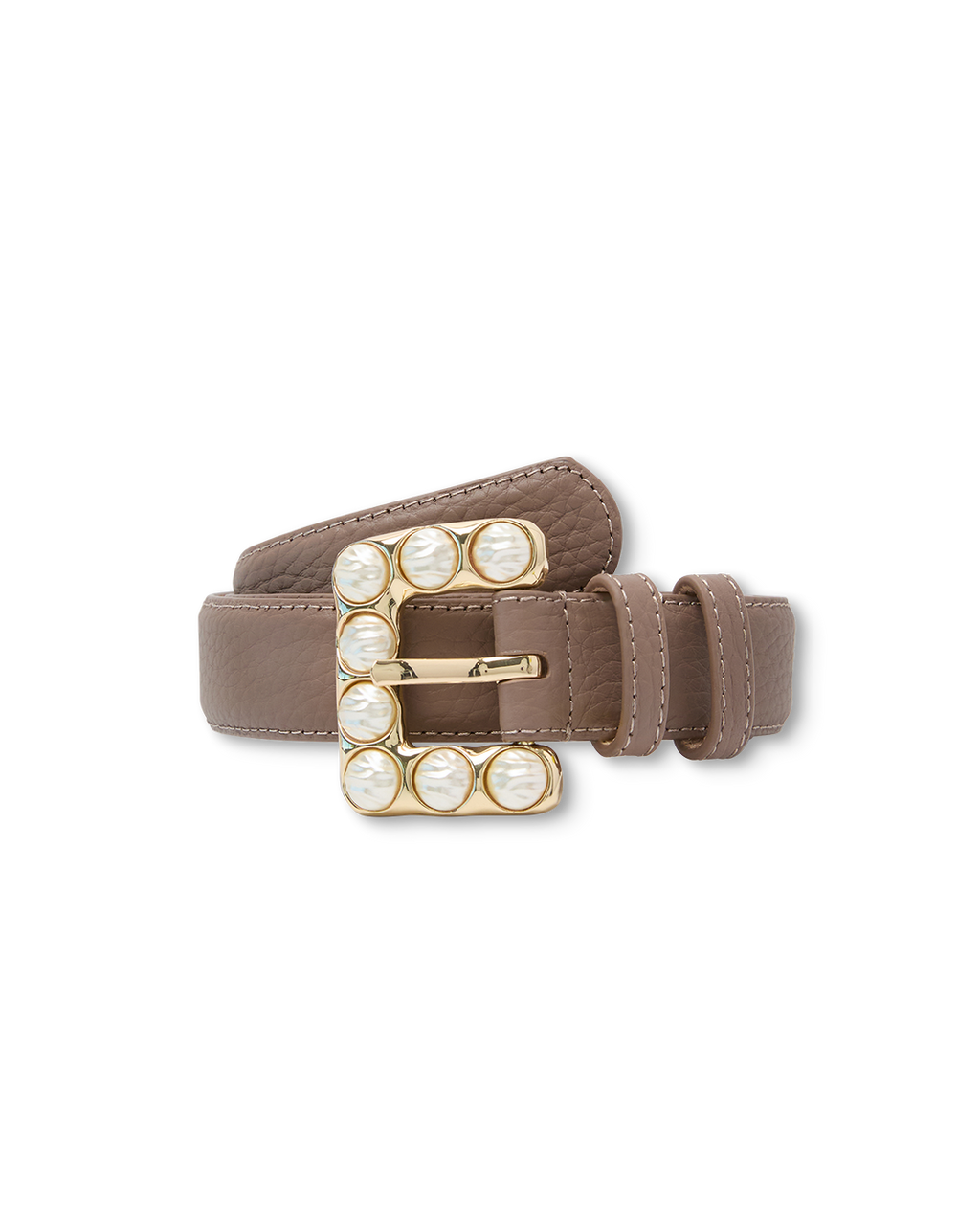 Women’s Taupe Leather Belt | Oyster Bay Belt – Cabi Clothing