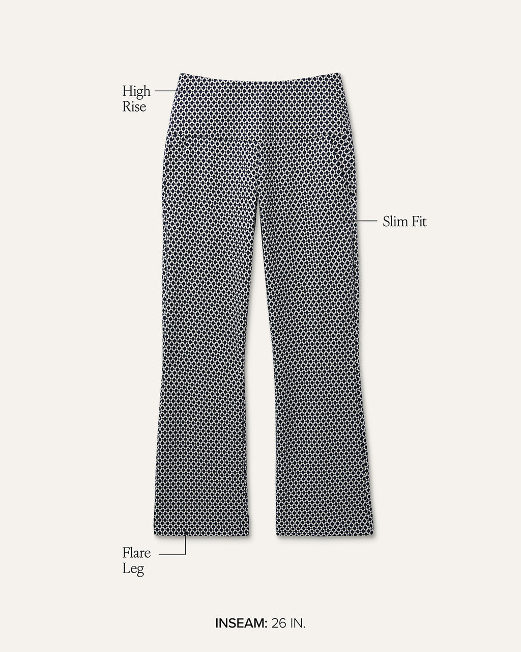Women’s Navy Blue and White Pants | Mod Crop – Cabi Clothing